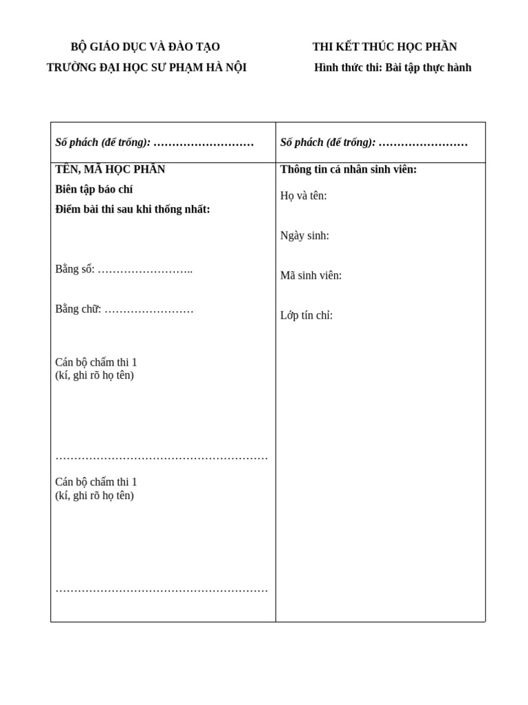 MẪU TRANG 1 - BTTH | PDF