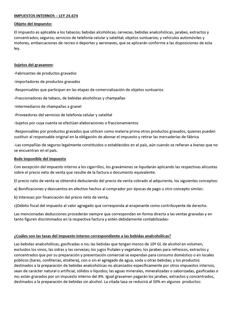 L.I.Impuestos Internos | PDF | Impuestos | Factura