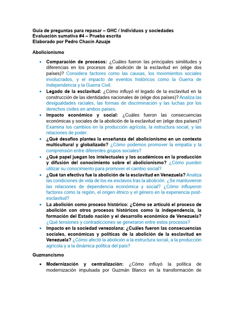Guía de Preguntas para Repasar | PDF | México | Teoría de la modernización