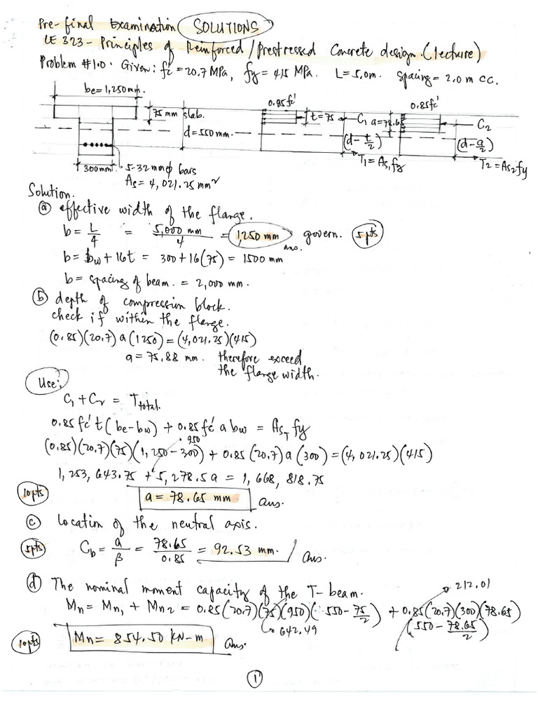 E17 Pre Final Exam Solution | PDF