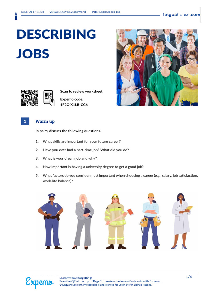 Describing Jobs and Career Skills | PDF