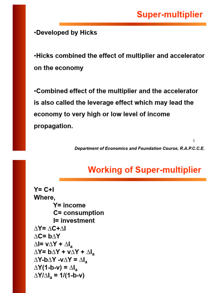 Understanding the Super-Multiplier Effect | PDF