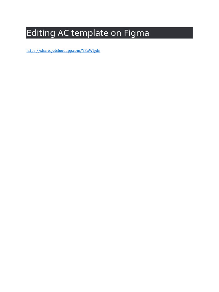 Editing AC Template On Figma | PDF