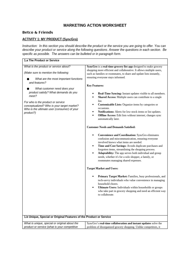 Marketing Action Worksheet | PDF | Brand | Google Play