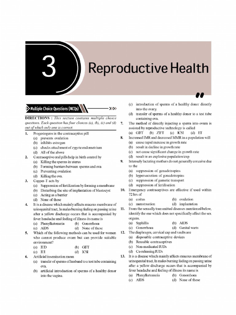3. Reproductive Health | PDF