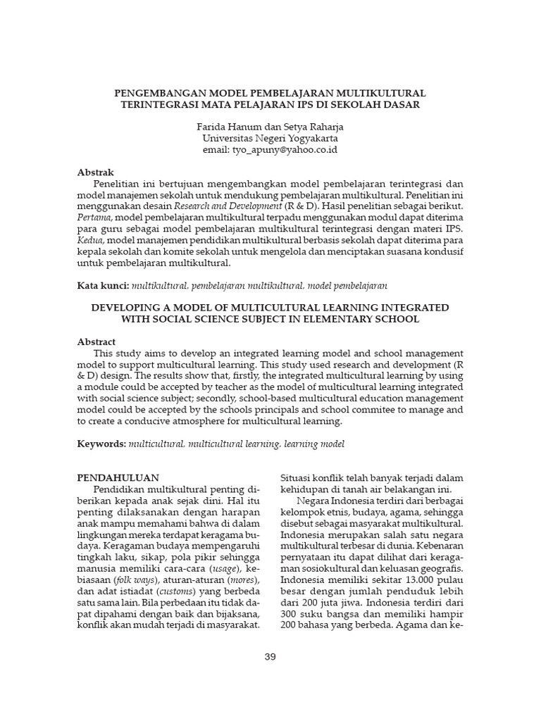 Pengembangan Model Prof Farida & Setya Raharja | PDF