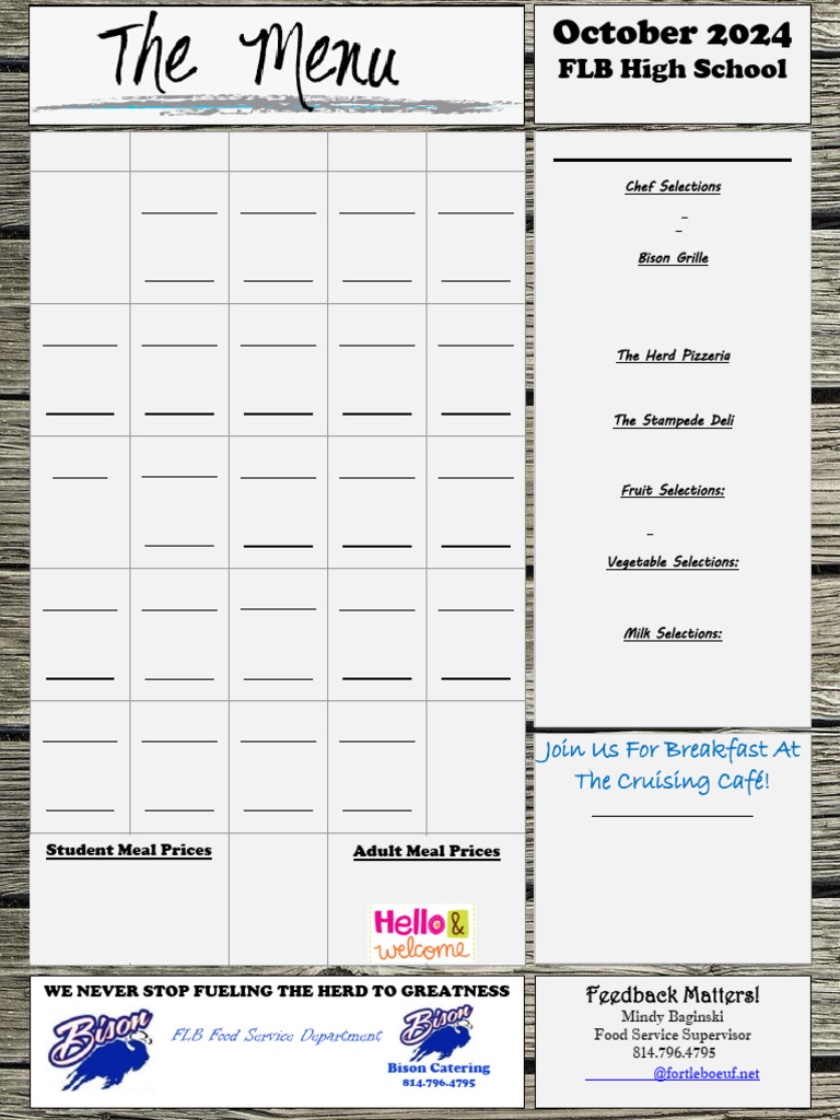 HS Menu - October 2024 | PDF | Lunch | Pizza