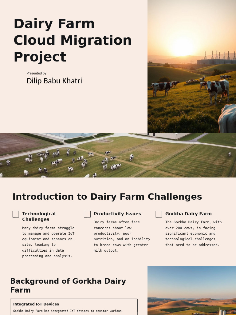 Dairy Farm Cloud Migration Project | PDF | Cloud Computing | Internet Of Things