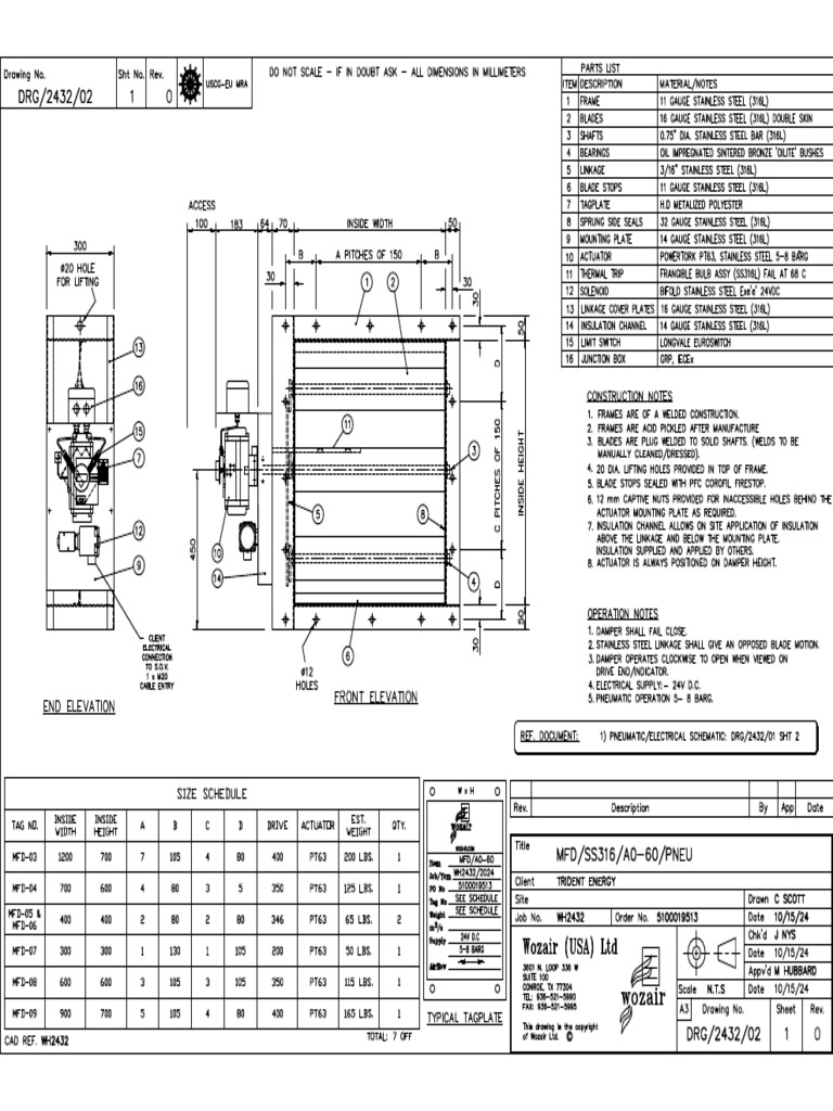 Drg 2432 02 Sht 1 Model | PDF