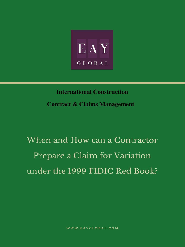 Contractor's Variation Claim - 1999 FIDIC Red Book | PDF | Legal ...