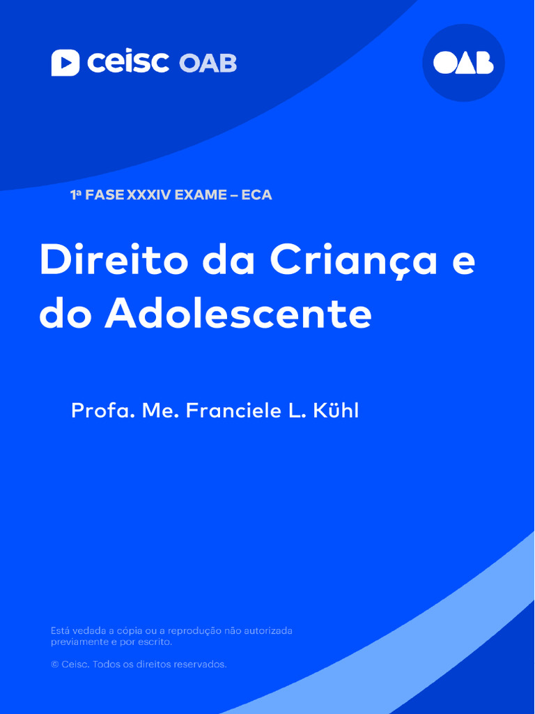 1 Fase Exame - Eca - Material | PDF | Adoção | Família