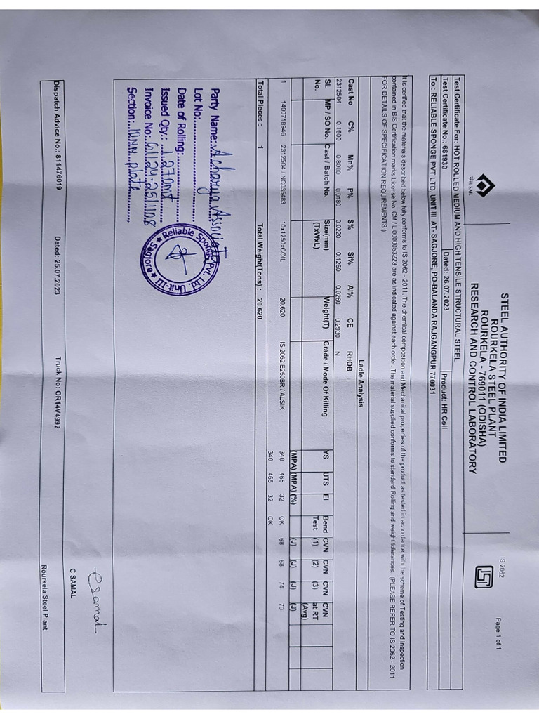 Test Certificate 1 | PDF