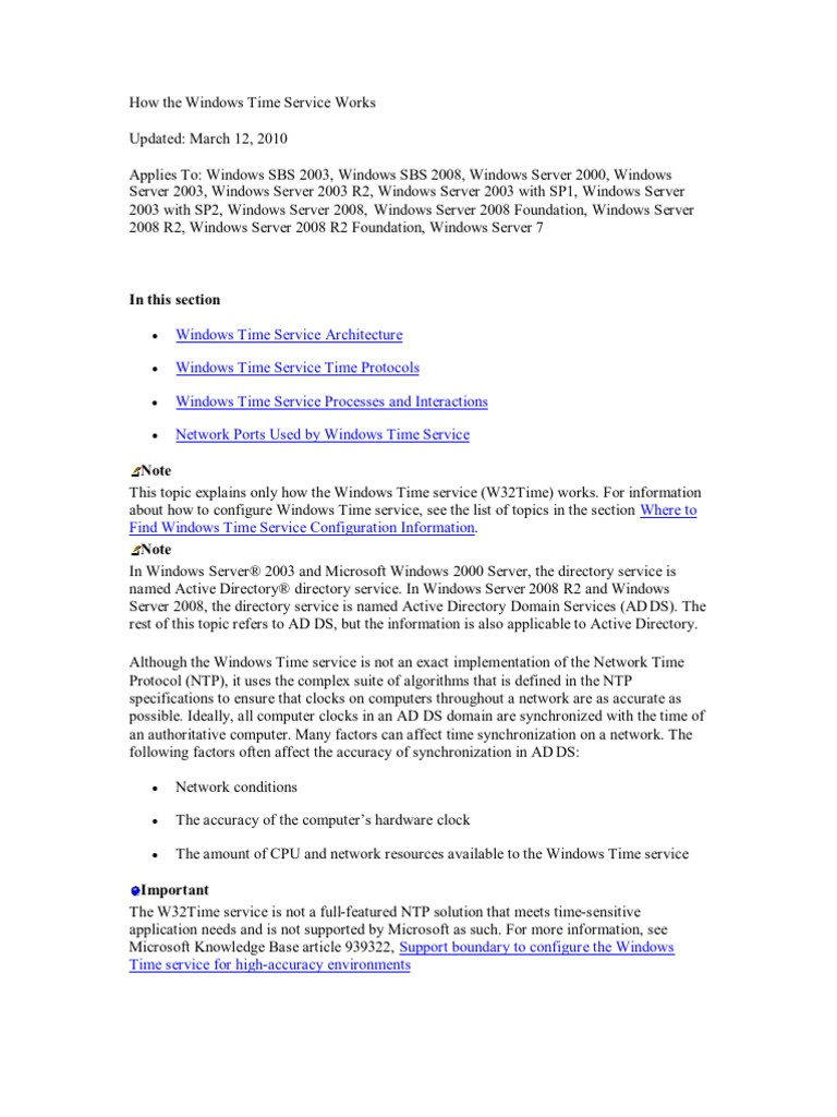 How The Windows Time Service Works | PDF | Windows Registry | Group Policy