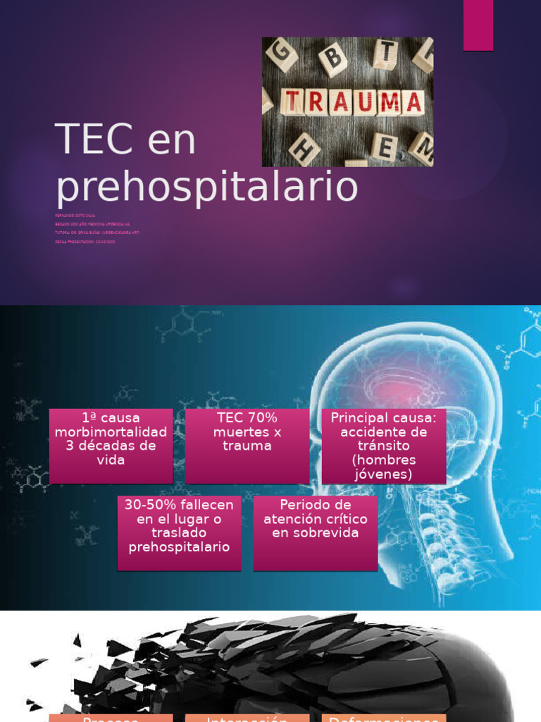 TEC y Trauma Raquimedular en Prehospitalario | PDF | Choque (circulatorio) | Medicina CLINICA