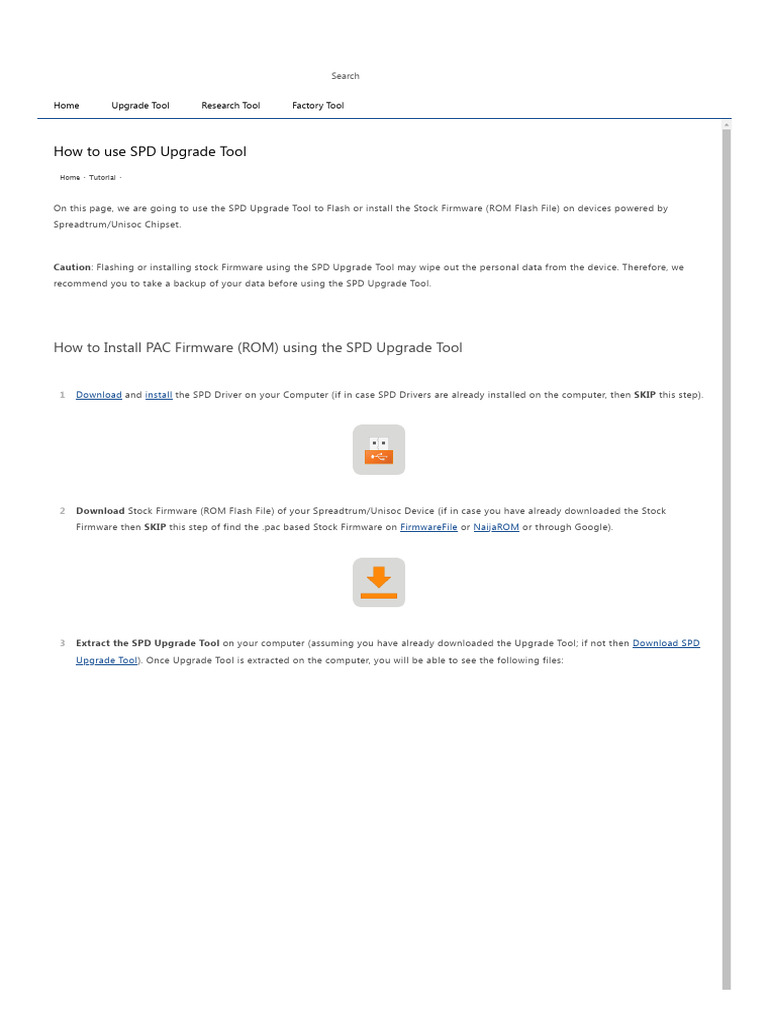 How-To Flash or Install .Pac Firmware (ROM) Using SPD Upgrade Tool | PDF | Computer Hardware ...
