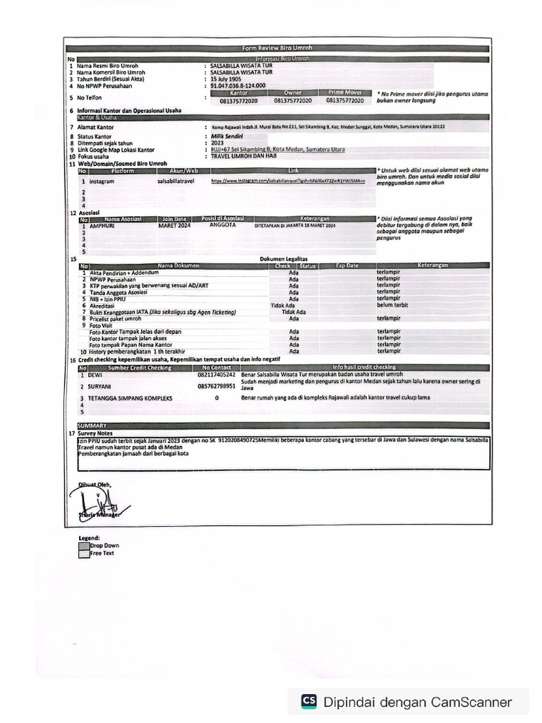 Form Review Biro Umroh | PDF