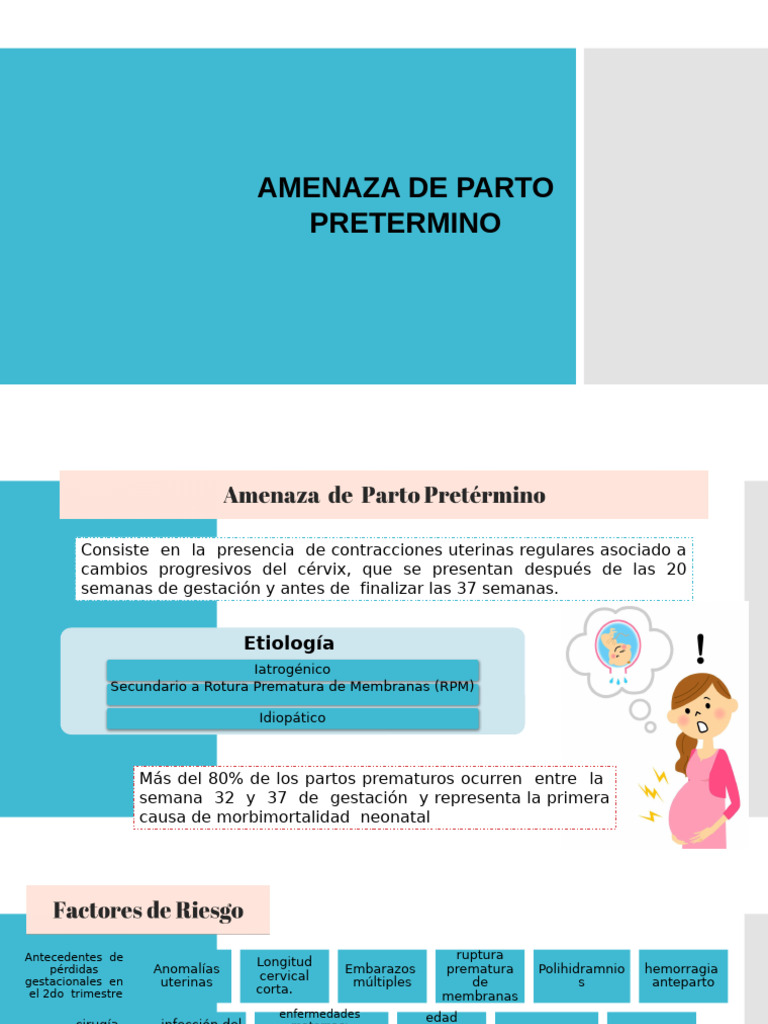 Parto Pretérmino: Causas y Manejo | PDF | Parto prematuro | El embarazo