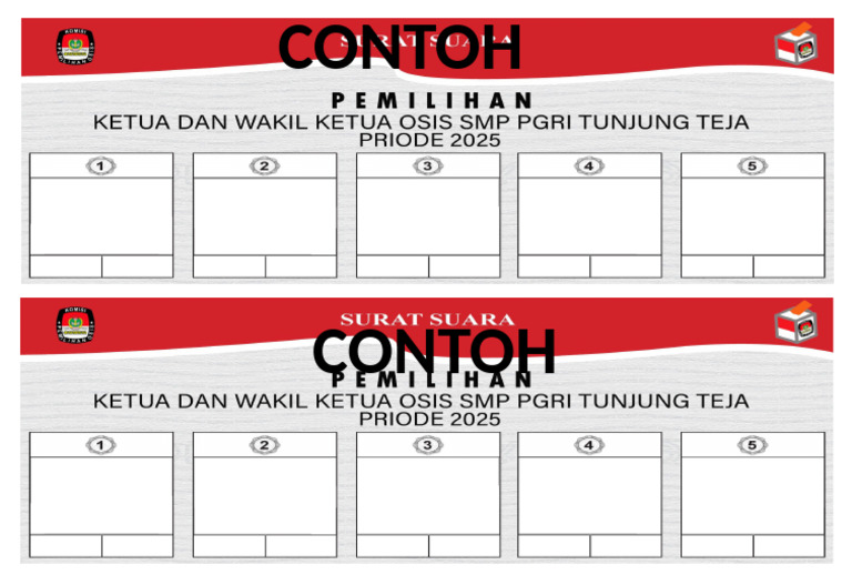 sURAT sUARA pEMILIHAN OSIS | PDF