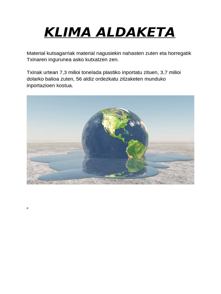 Klima Aldaketa | PDF