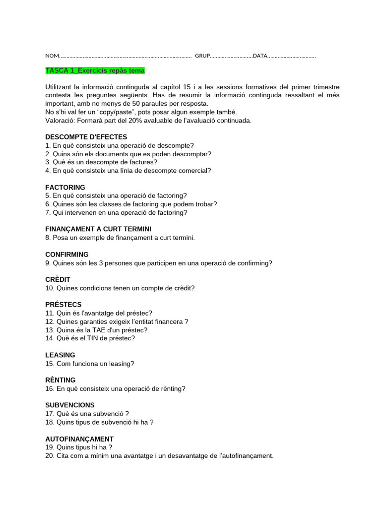 UF1 Tasca 1_Exercicis tema 15 | PDF