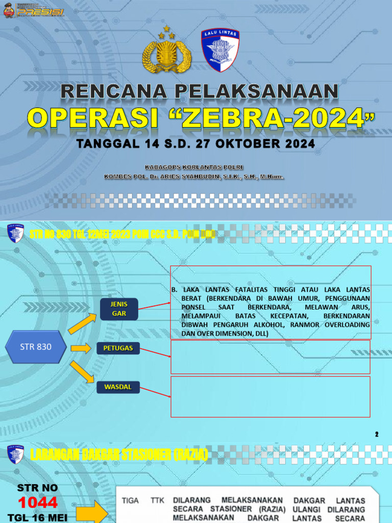 Operasi Zebra 2024: Rencana dan Strategi | PDF