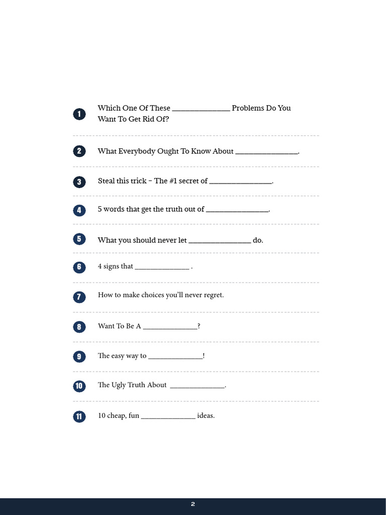 Extracted Pages From 03-300 Fill in the Blank Headline Templates | PDF