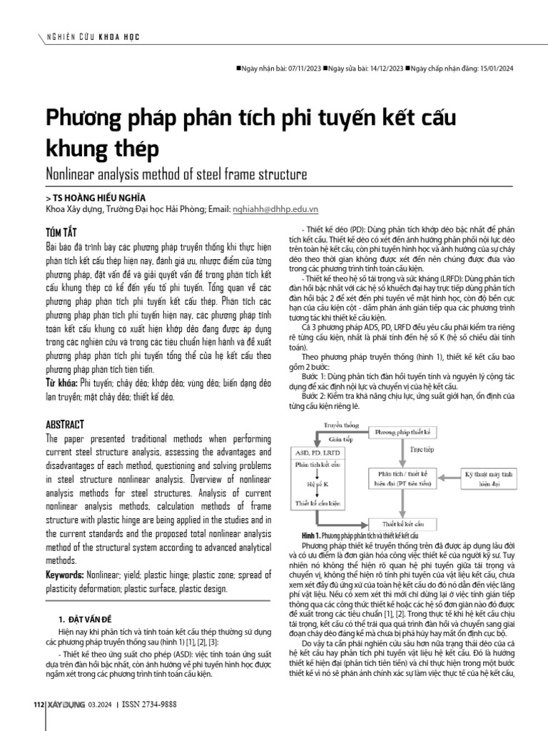 NCKH Ptich Phi Tuyến Kết Cấu Khung Thép | PDF