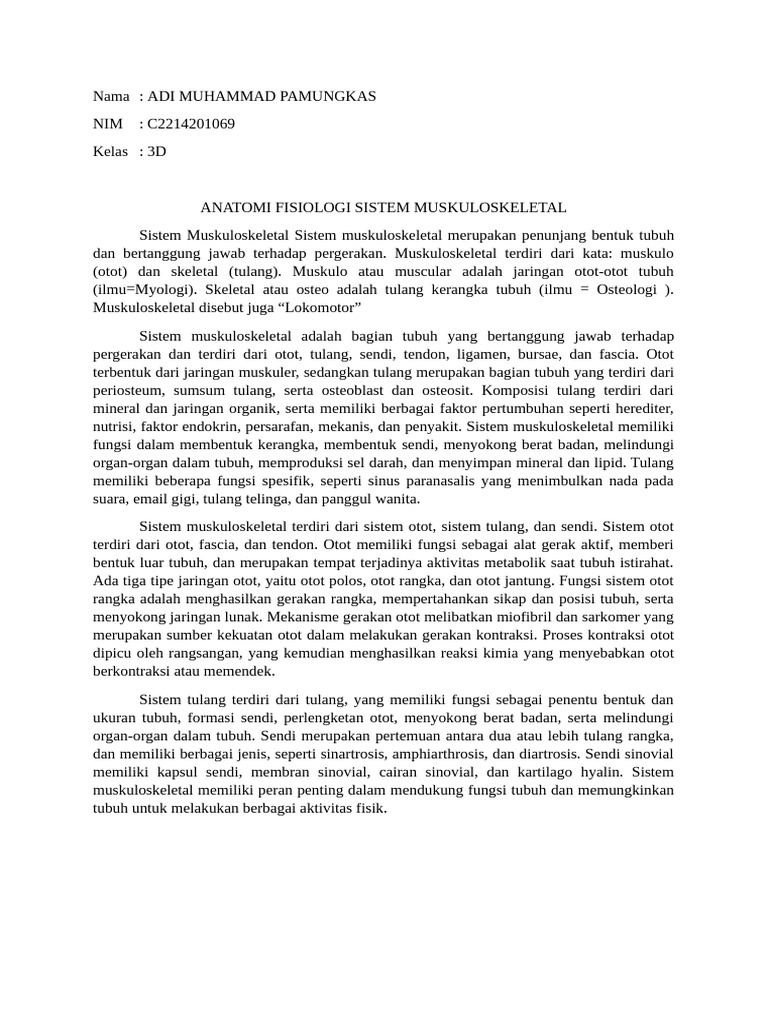Adi Muhammad pamungkas-Resume Anatomi fiologi | PDF