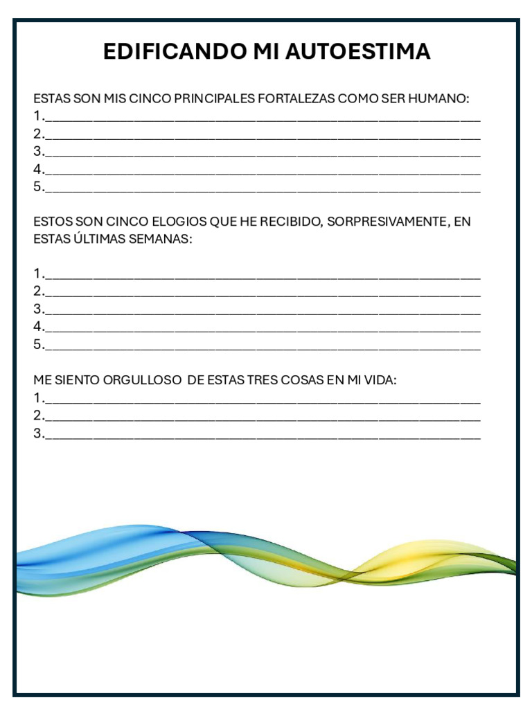 Edificando Mi Autoestima | PDF