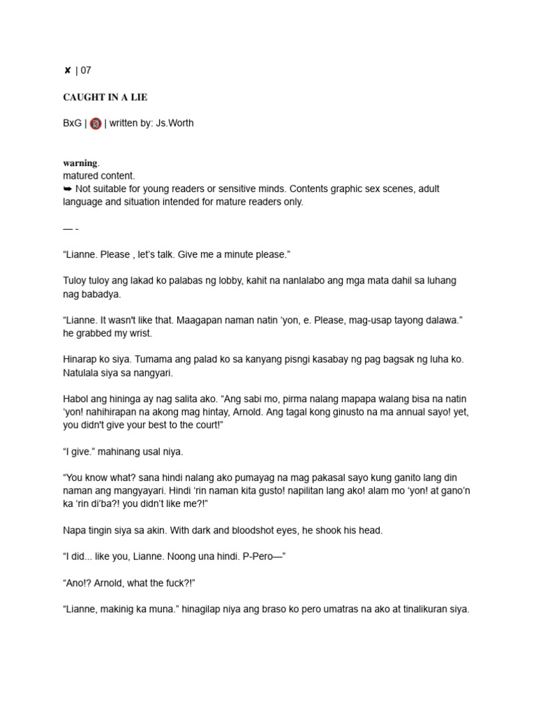 Caught in A Lie | PDF