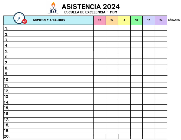 Asistencia de La Escuela de MDMD | PDF