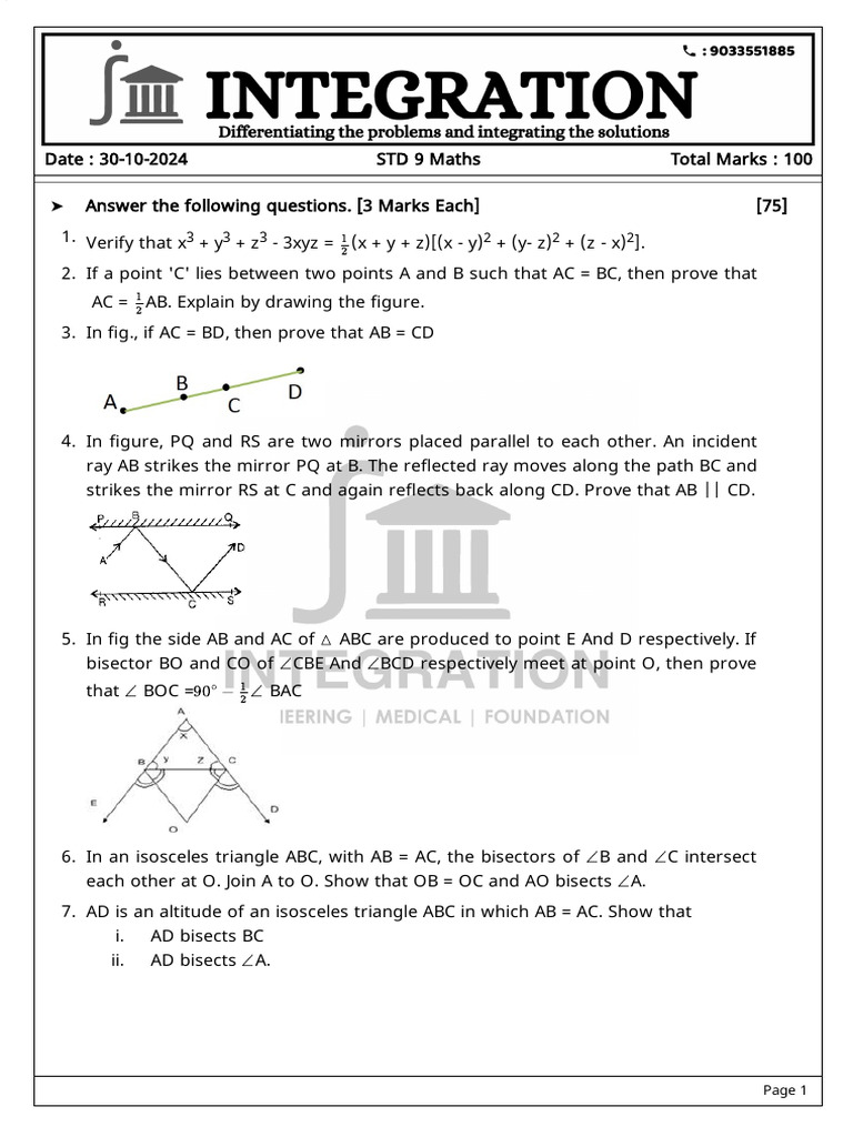 maths9th | PDF | Area | Elementary Geometry