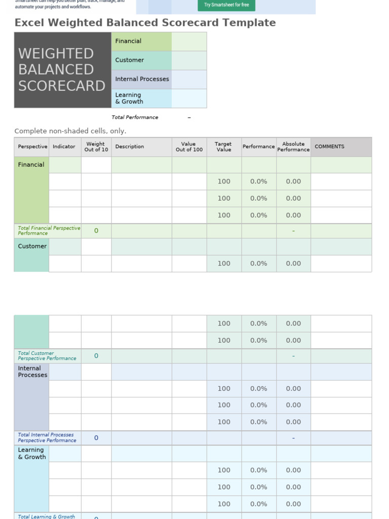 IC Excel Weighted Balanced Scorecard Template 12031 | PDF | Performance ... IC Excel Weighted Balanced Scorecard Template 12031 | PDF | Performance ...