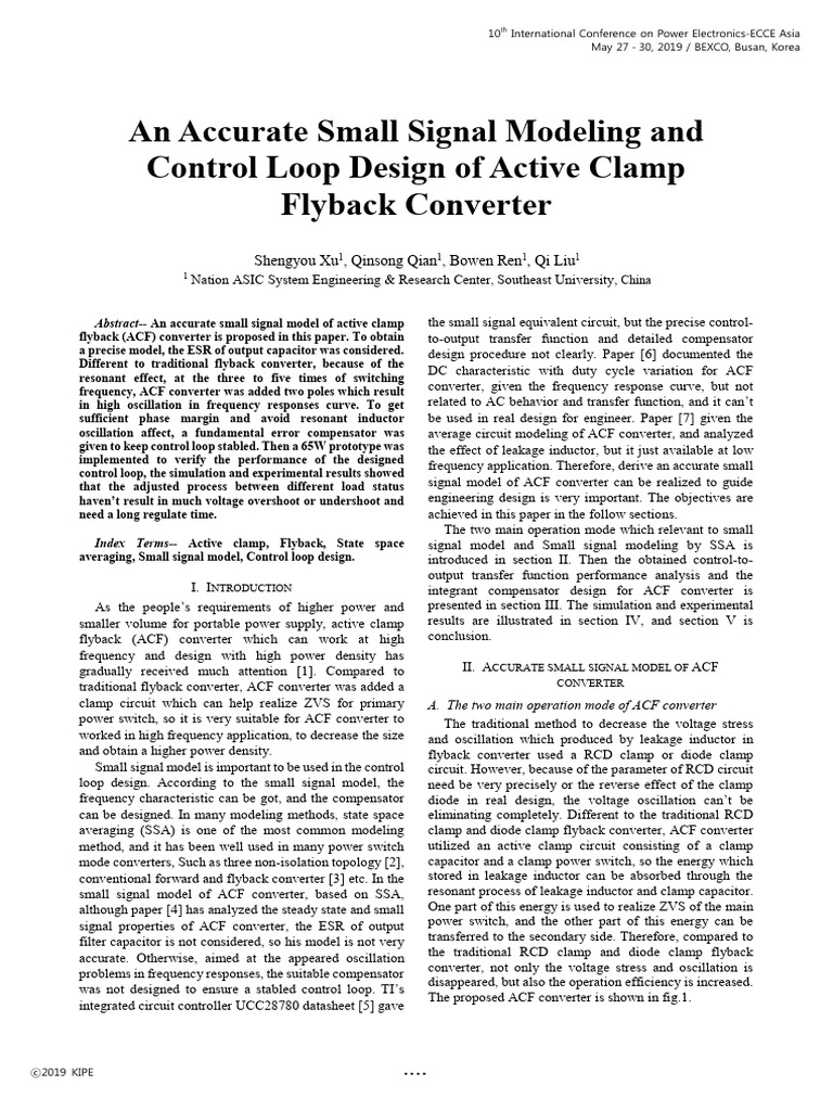 Xu Et Al. - 2019 - An Accurate Small Signal Modeling and Control Loop ...