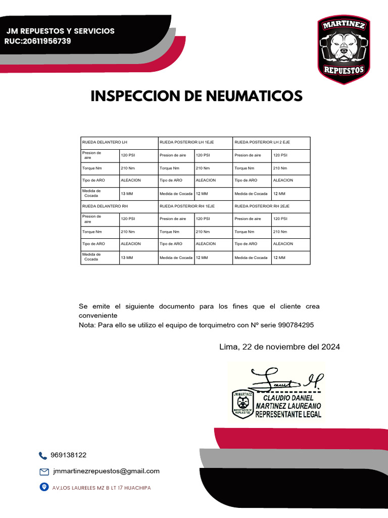 Insp. Neumat. VAR 703 | PDF