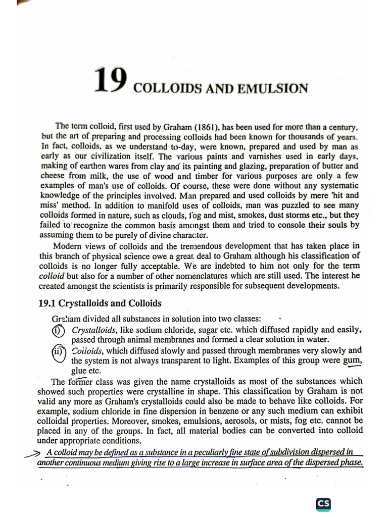Colloids and Emulsion | PDF