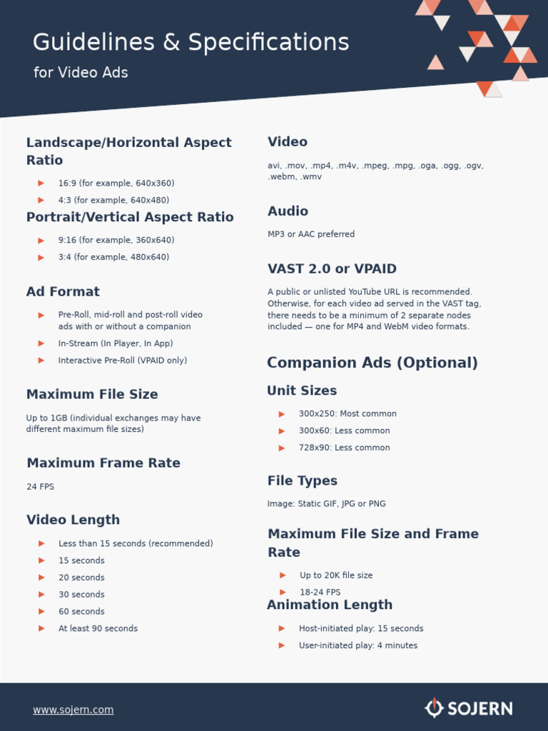 Video Ads - Guidelines & Specifications.gslide | PDF | Video | Film And ...