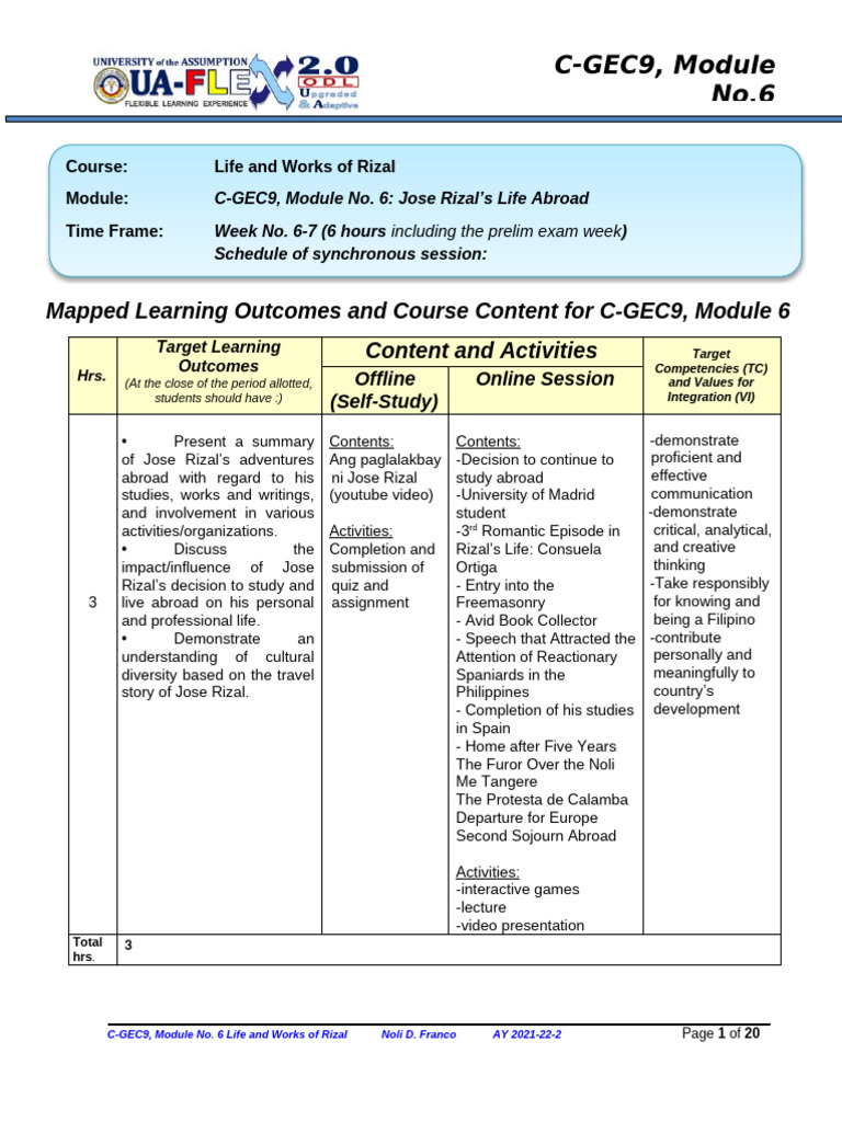 C-GEC9-Rizal-module-6 | PDF | Freemasonry