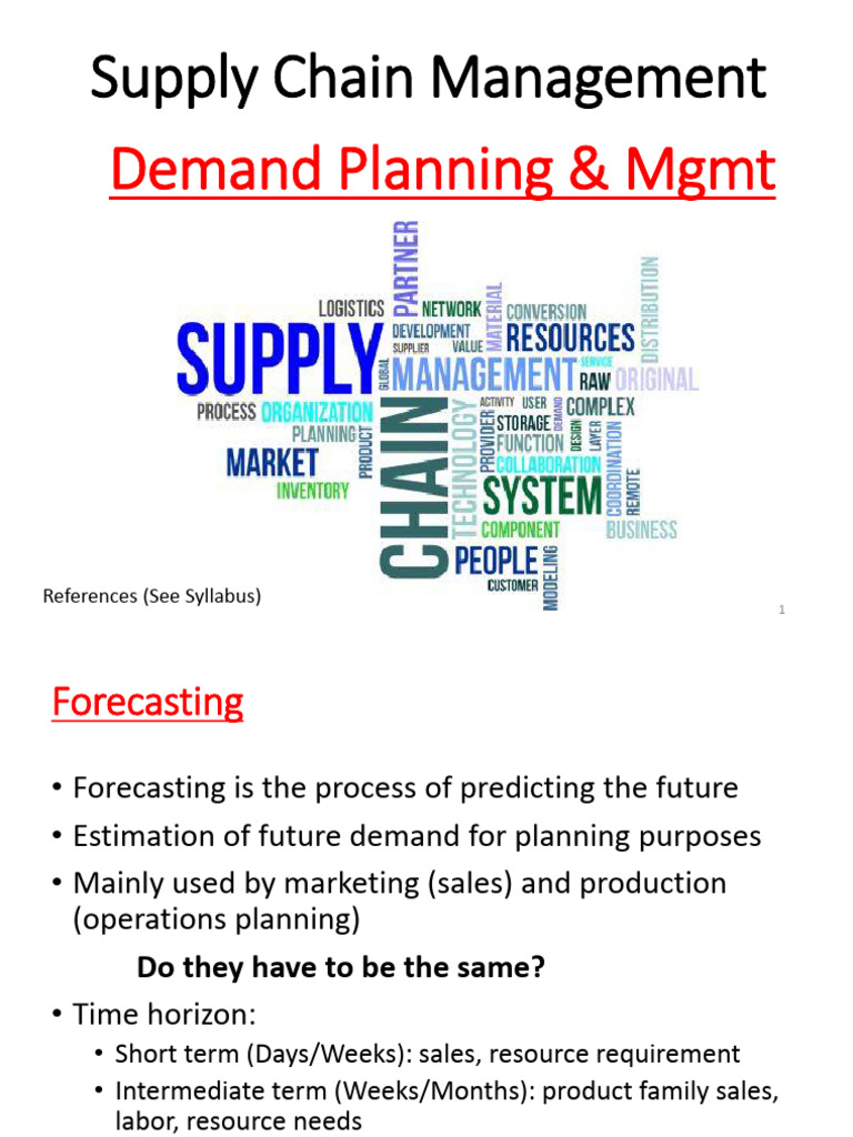 4 - INE 332 - SCM - Demand Management | PDF | Forecasting | Regression Analysis
