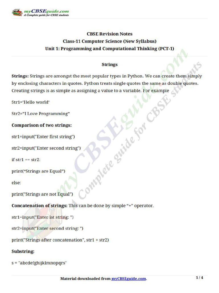 11_computer_science_notes_unit1_strings | PDF