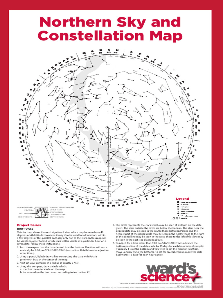 Nothern Sky Constellation Map | PDF | Stars | Astronomy