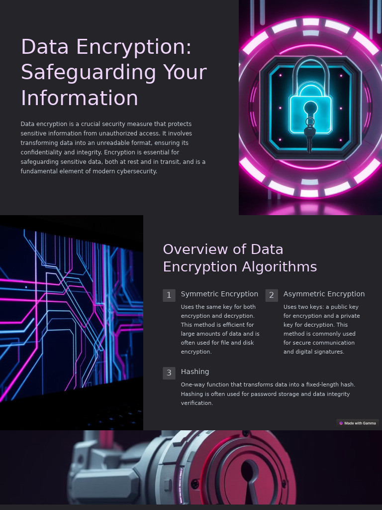 Data Encryption Safeguarding Your Information | PDF | Key (Cryptography) | Encryption