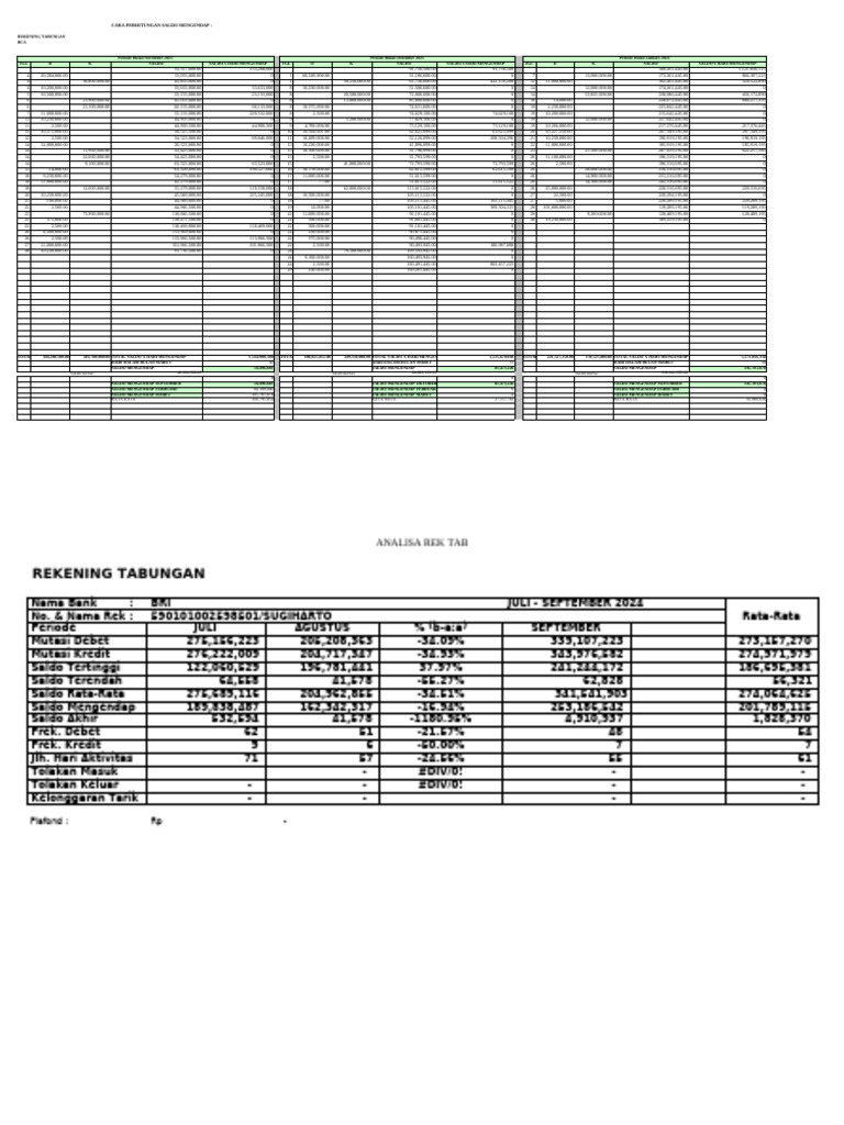 Rekap Rek Bca Lumumbung Saragi Turnip - 043145 | PDF