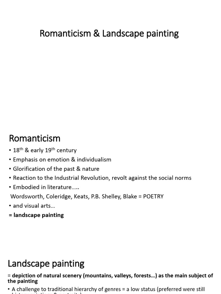 Romanticism & Landscape painting | PDF | Landscape | Landscape Painting