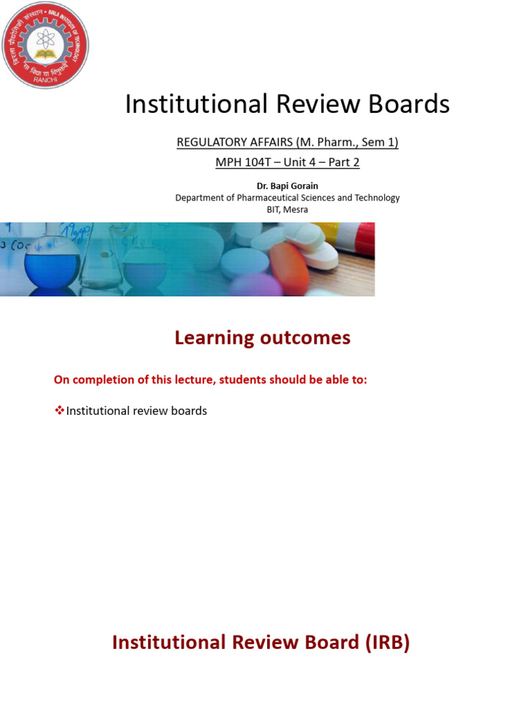 Institutional Review Boards | PDF | Institutional Review Board ...