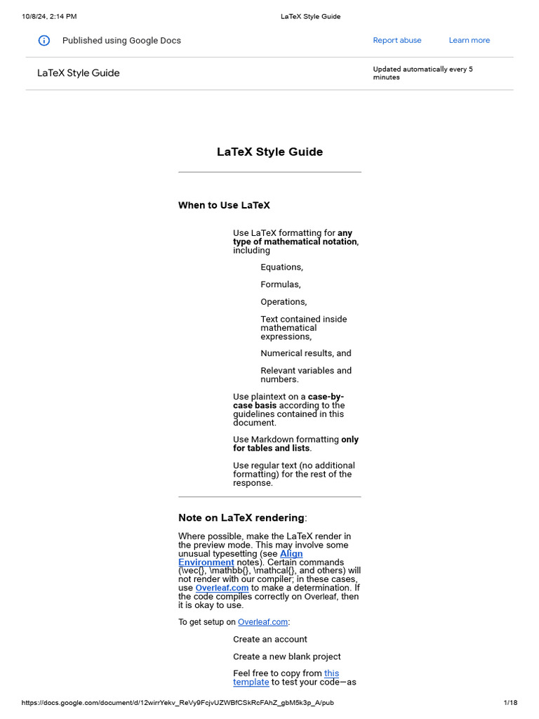 latex guide | PDF | Comma | Punctuation