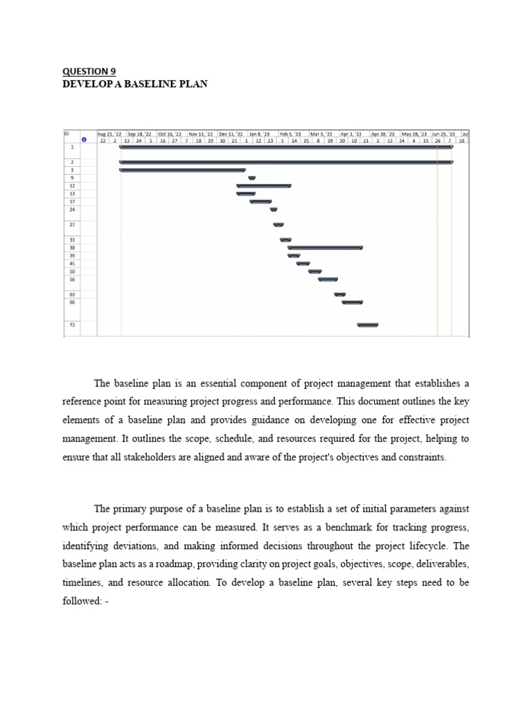 Developing an Effective Baseline Plan | PDF | Project Management | Business