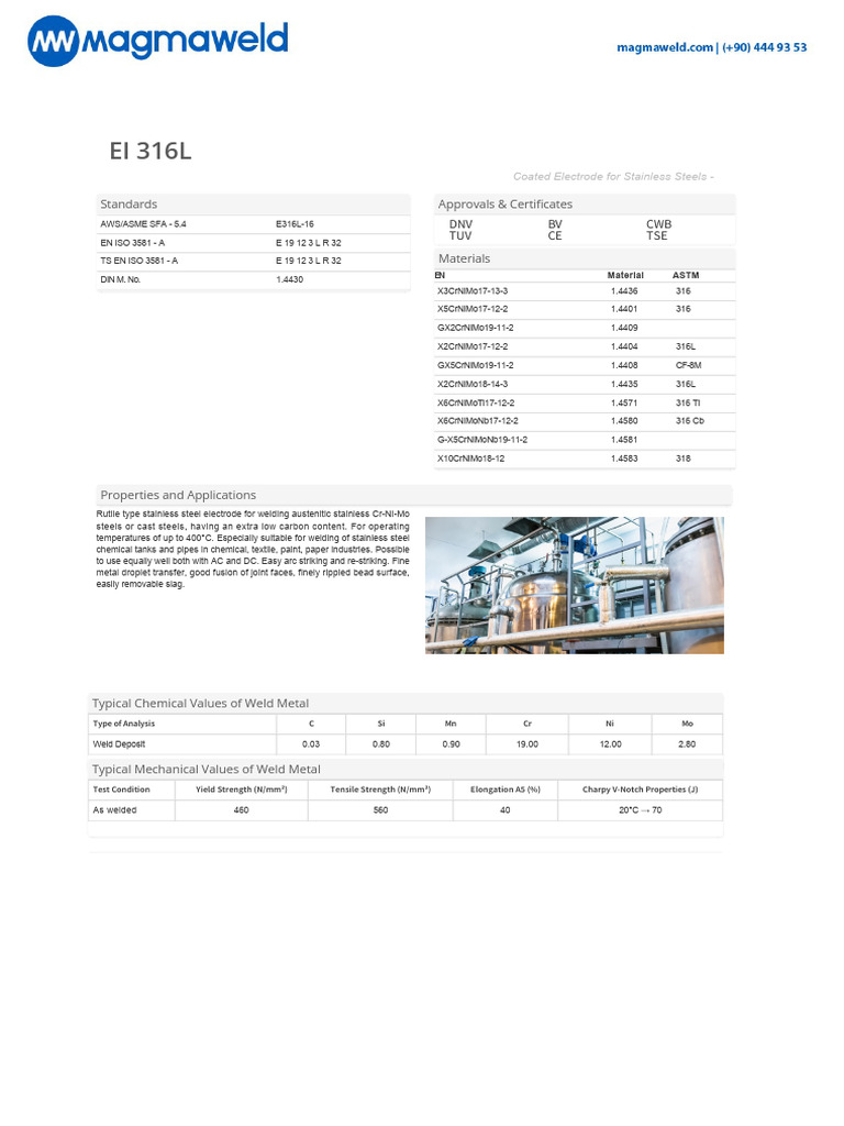 EI 316L | PDF | Welding | Construction