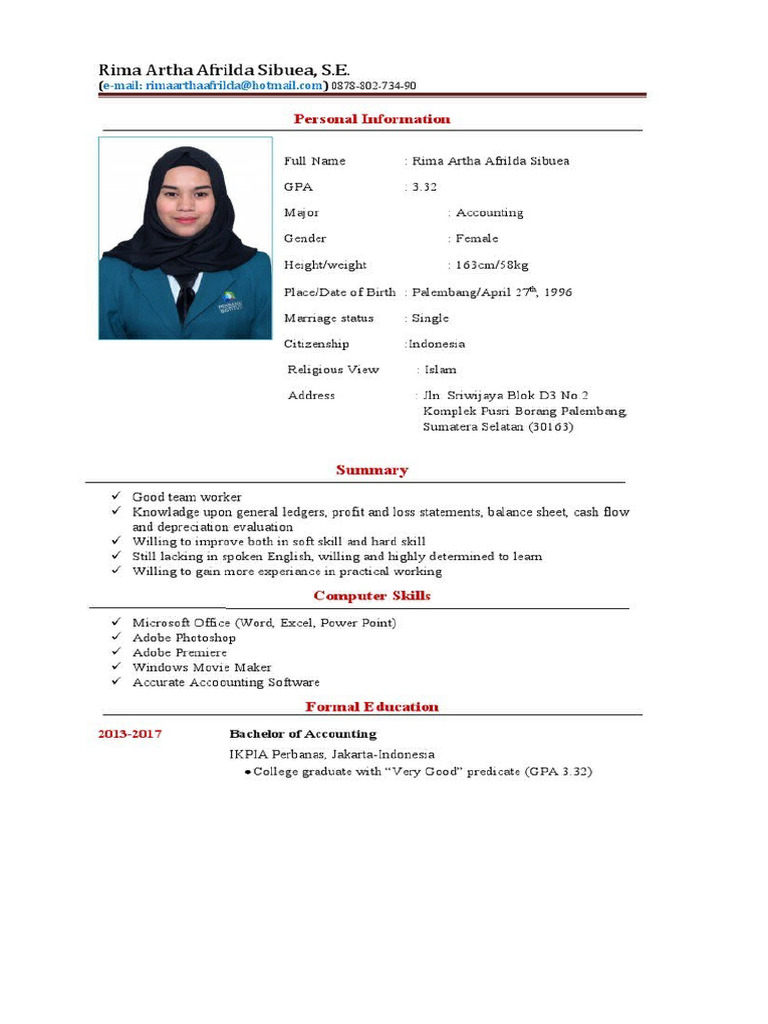 CV NABILA | PDF
