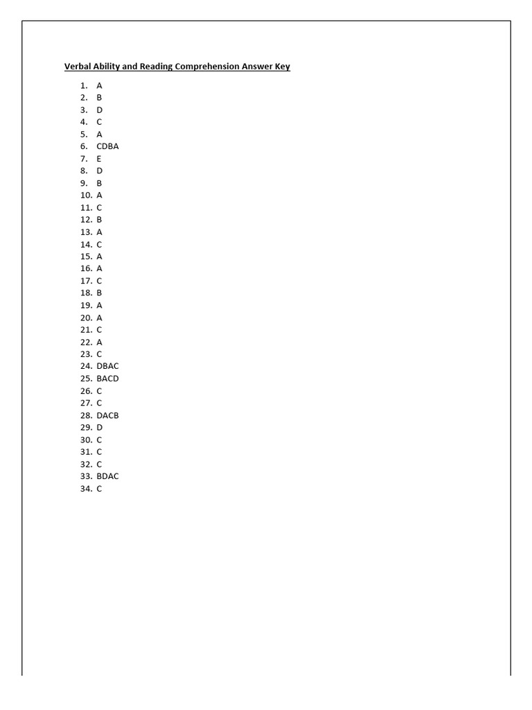 Mock Answer Key 1 | PDF